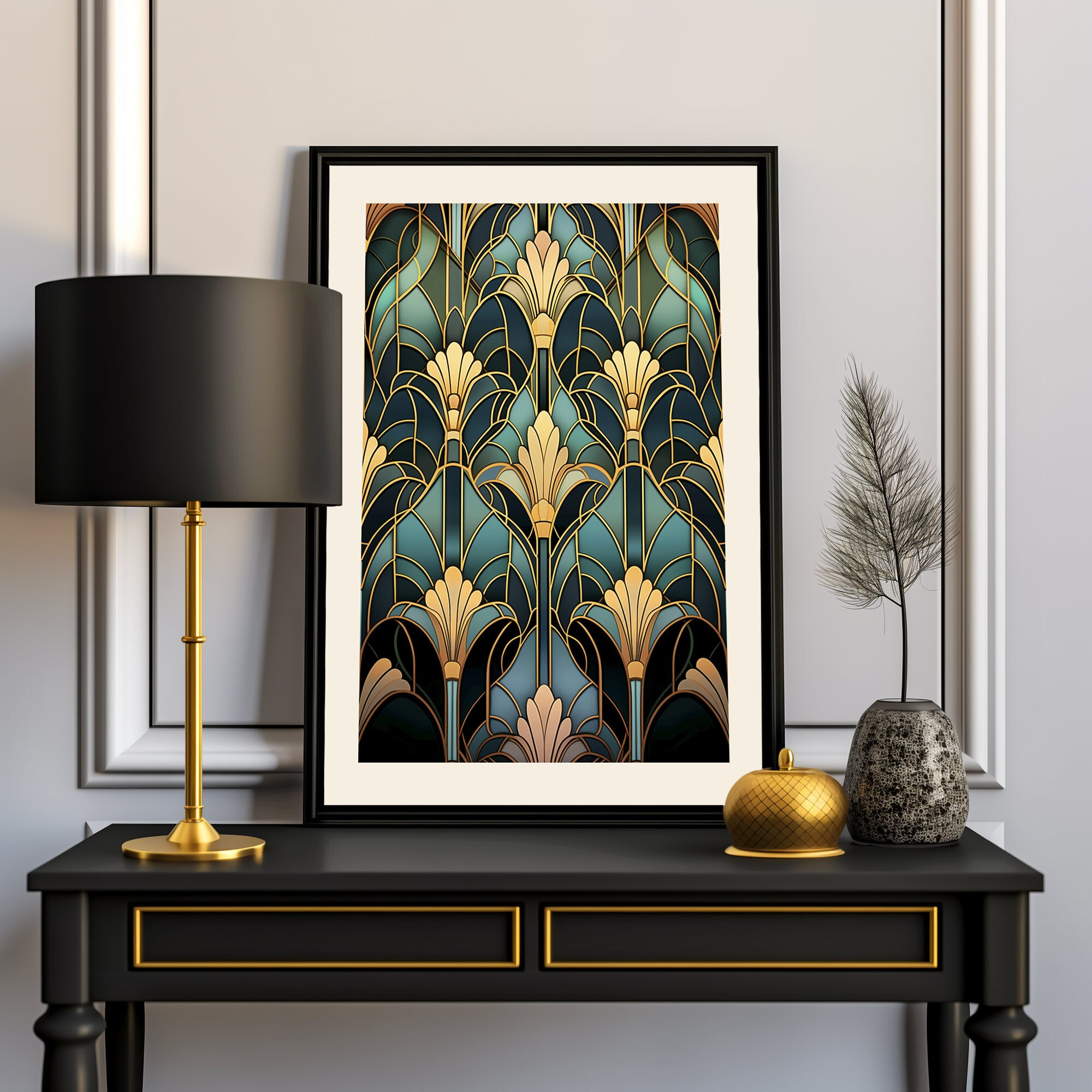 Art Deco Wall Art Retro Print Art Deco Wall Decor Trendy Art Poster ...