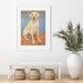White Labrador Wall Art Print, Dog Painting, Labrador Portrait, Animal ...