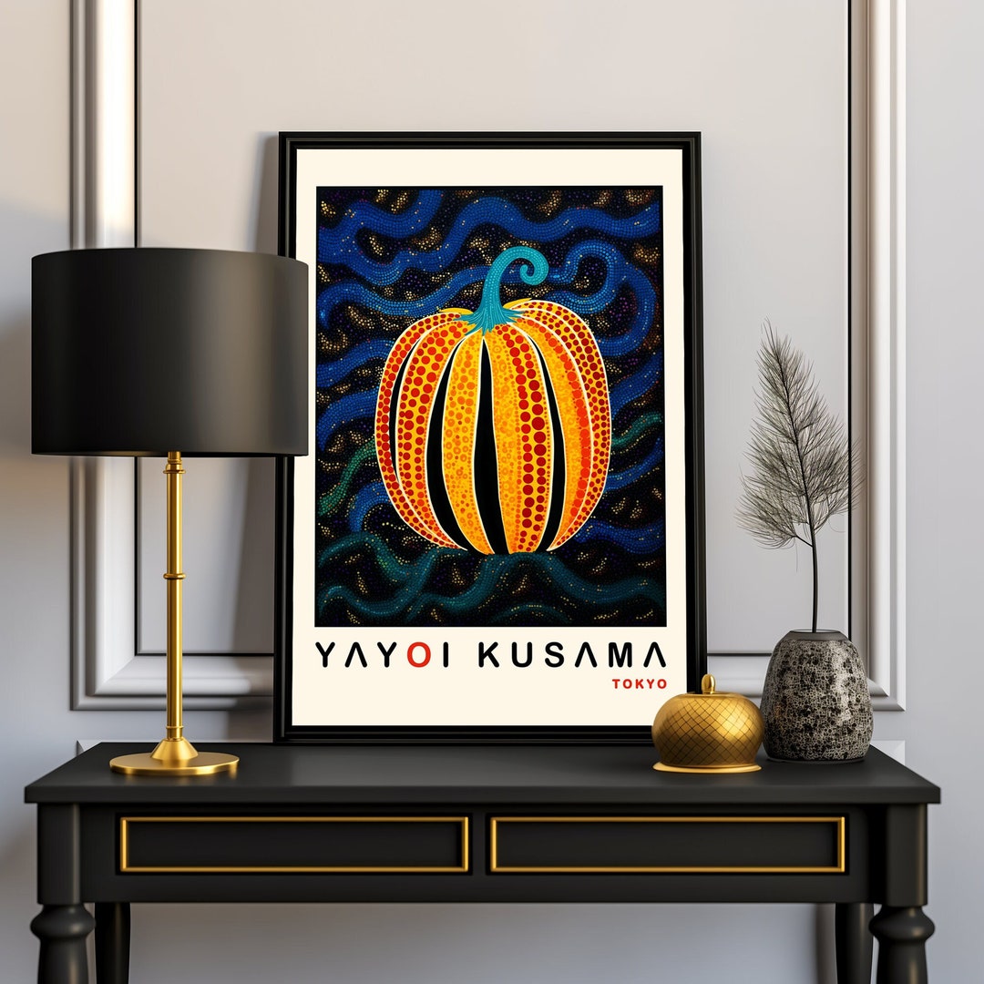 Yayoi Kusama Pumpkin Print Yayoi Kusama Poster Japanese Wall Art Yayoi ...