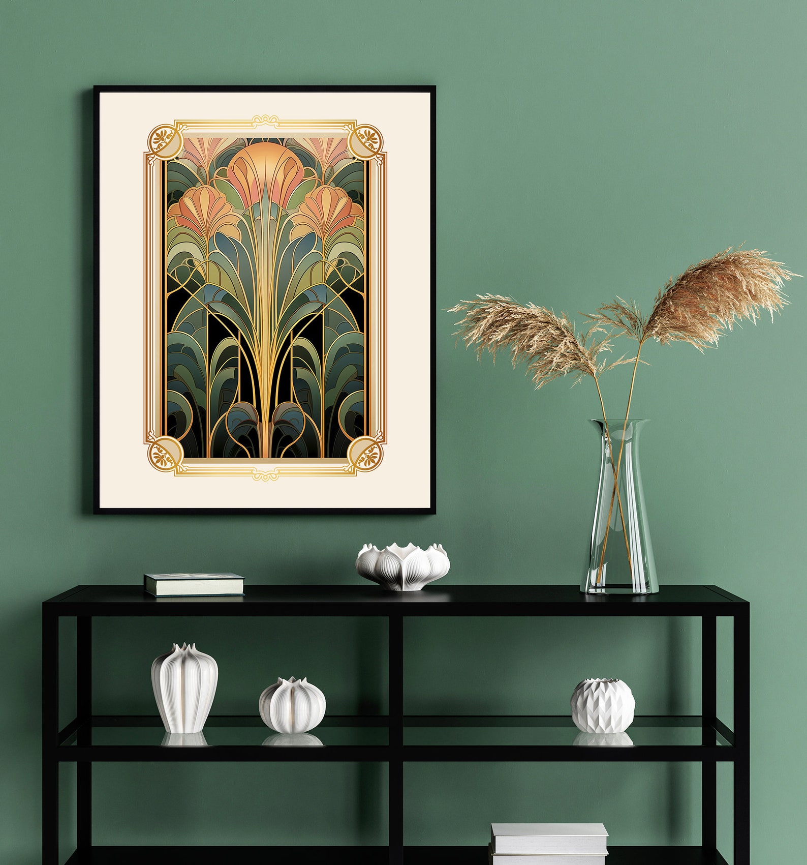 Art Deco PRINTABLE Wall Art Trendy Print Vintage Style Poster Floral ...