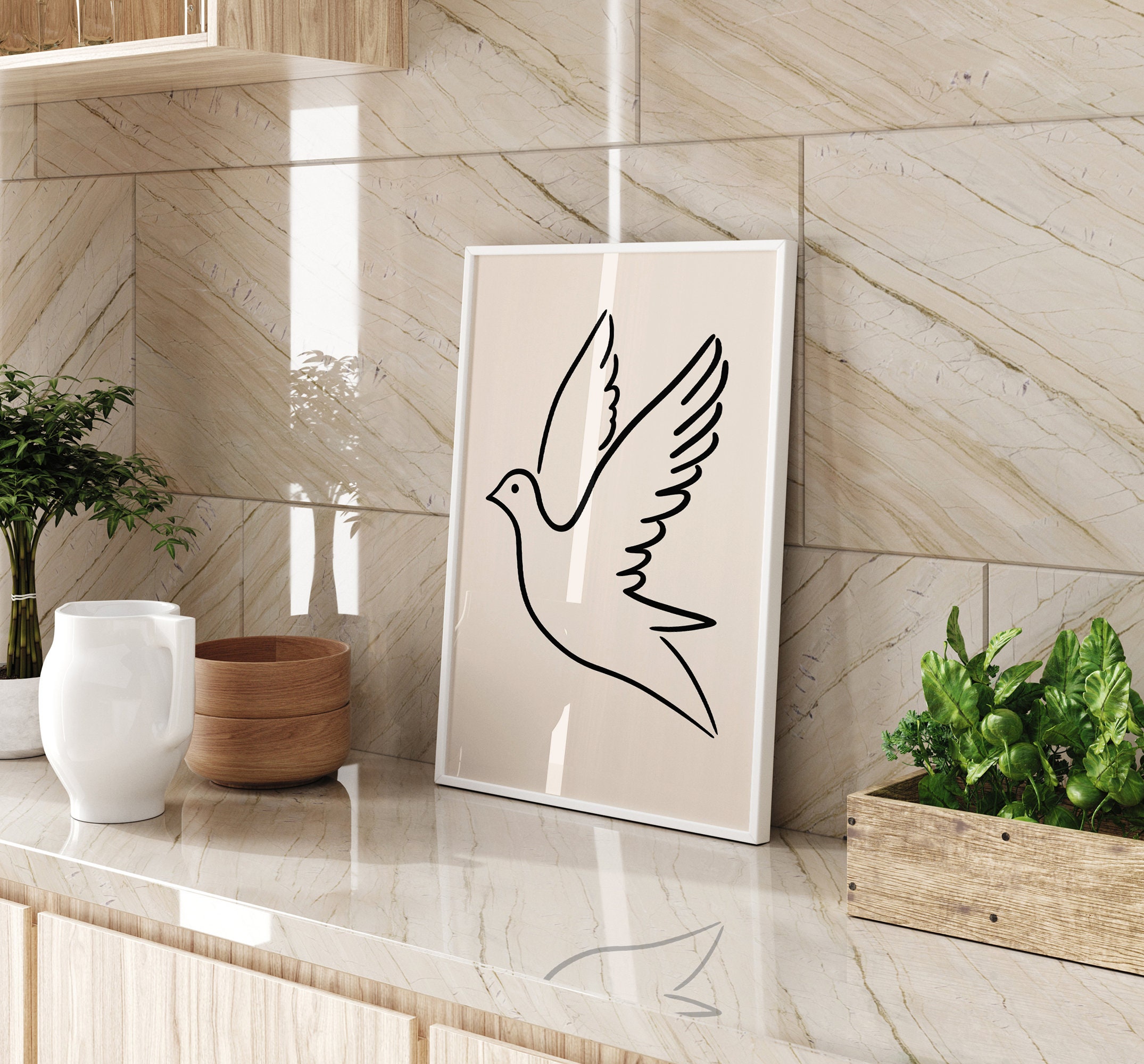 Pigeon Wall Art Print Henri Matisse Style Minimalist Modern Boho Poster ...