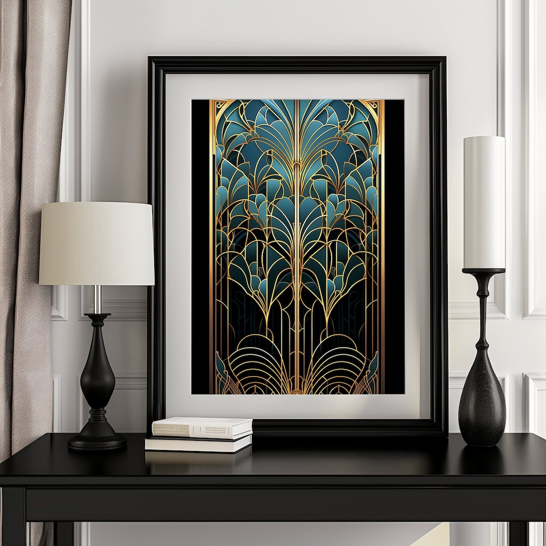 Art Deco Wall Art Retro Poster Art Deco Wall Decor Trendy Art Print ...