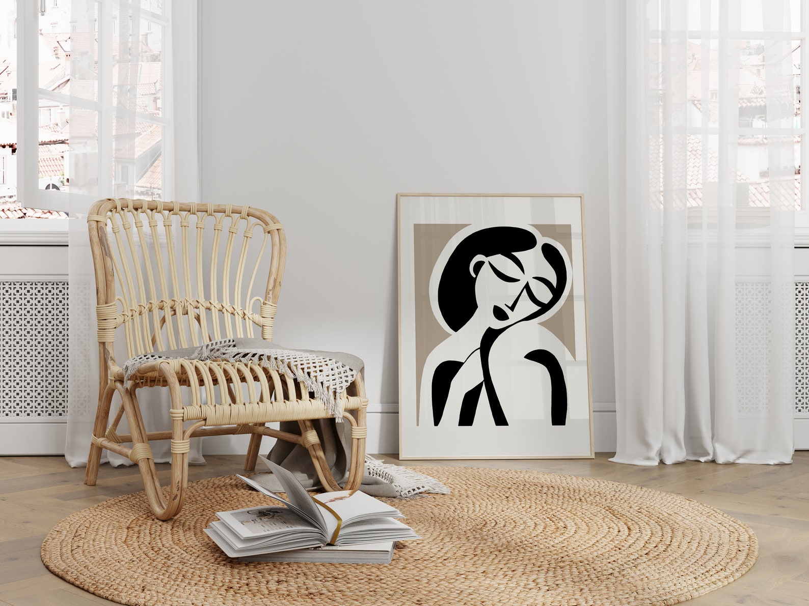 Abstract People Wall Art Female Portrait Art Decor Digital - Etsy