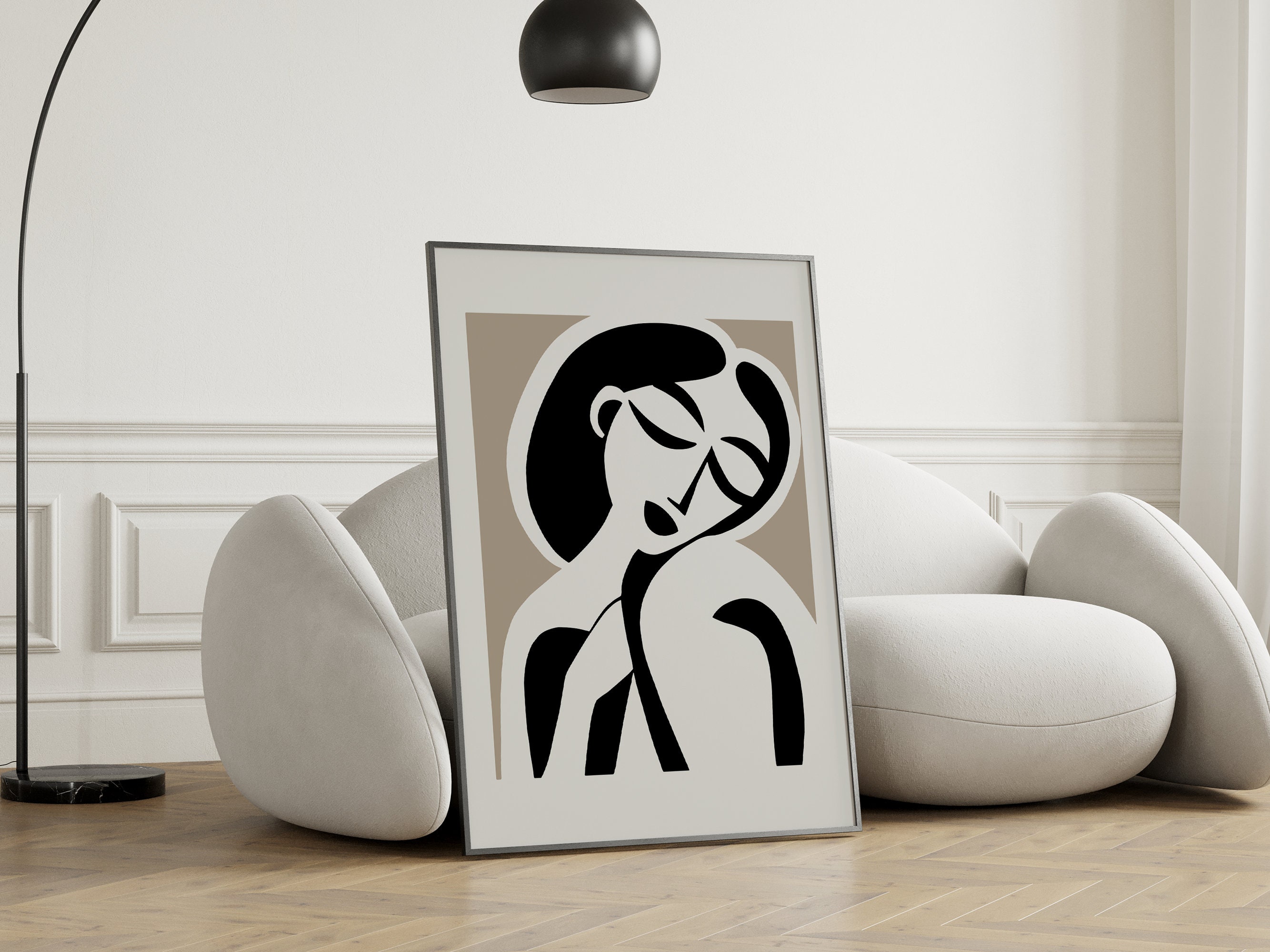 Abstract People Wall Art Female Portrait Art Decor Digital - Etsy