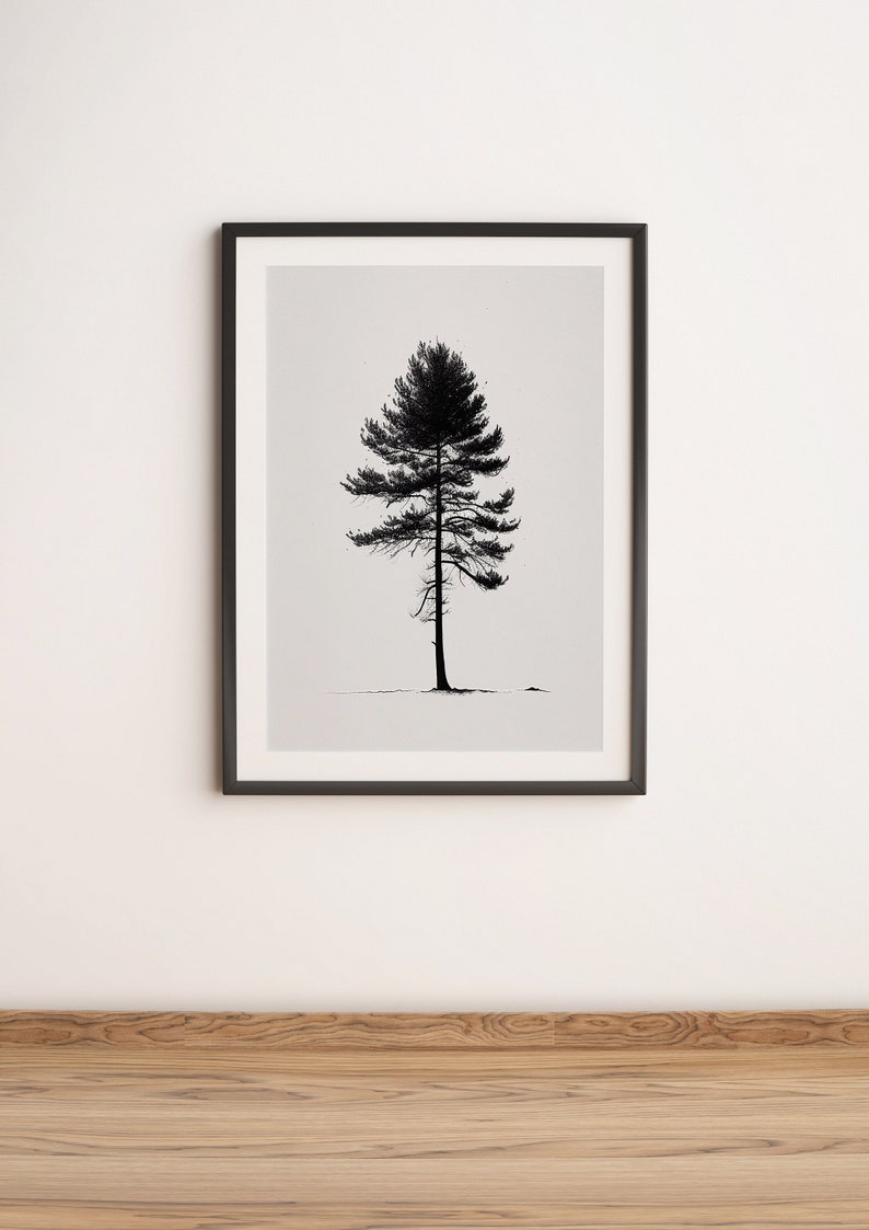 PRINTABLE Minimalist Pine Tree Poster Print - Etsy