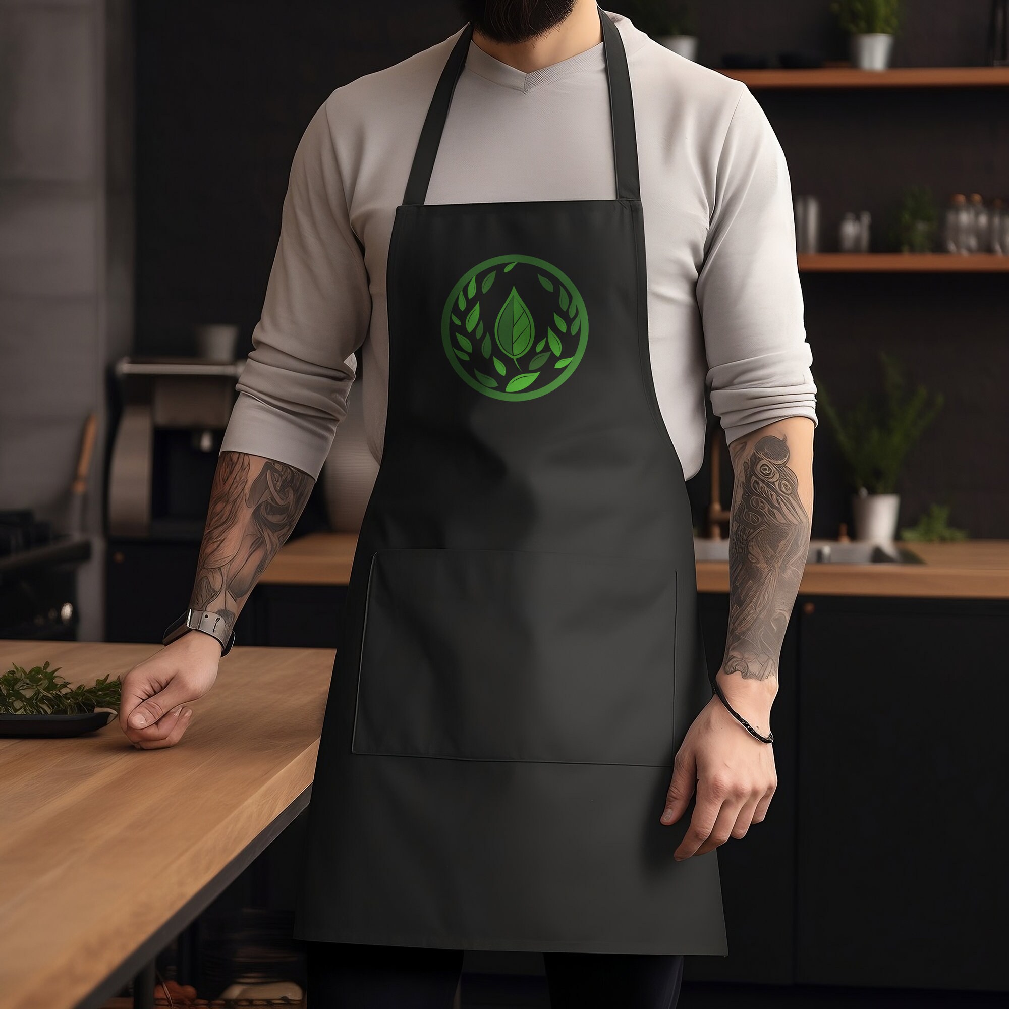 8 Pack of Black Chef Apron Mockups, Minimalist Modern Mockup Bundle ...