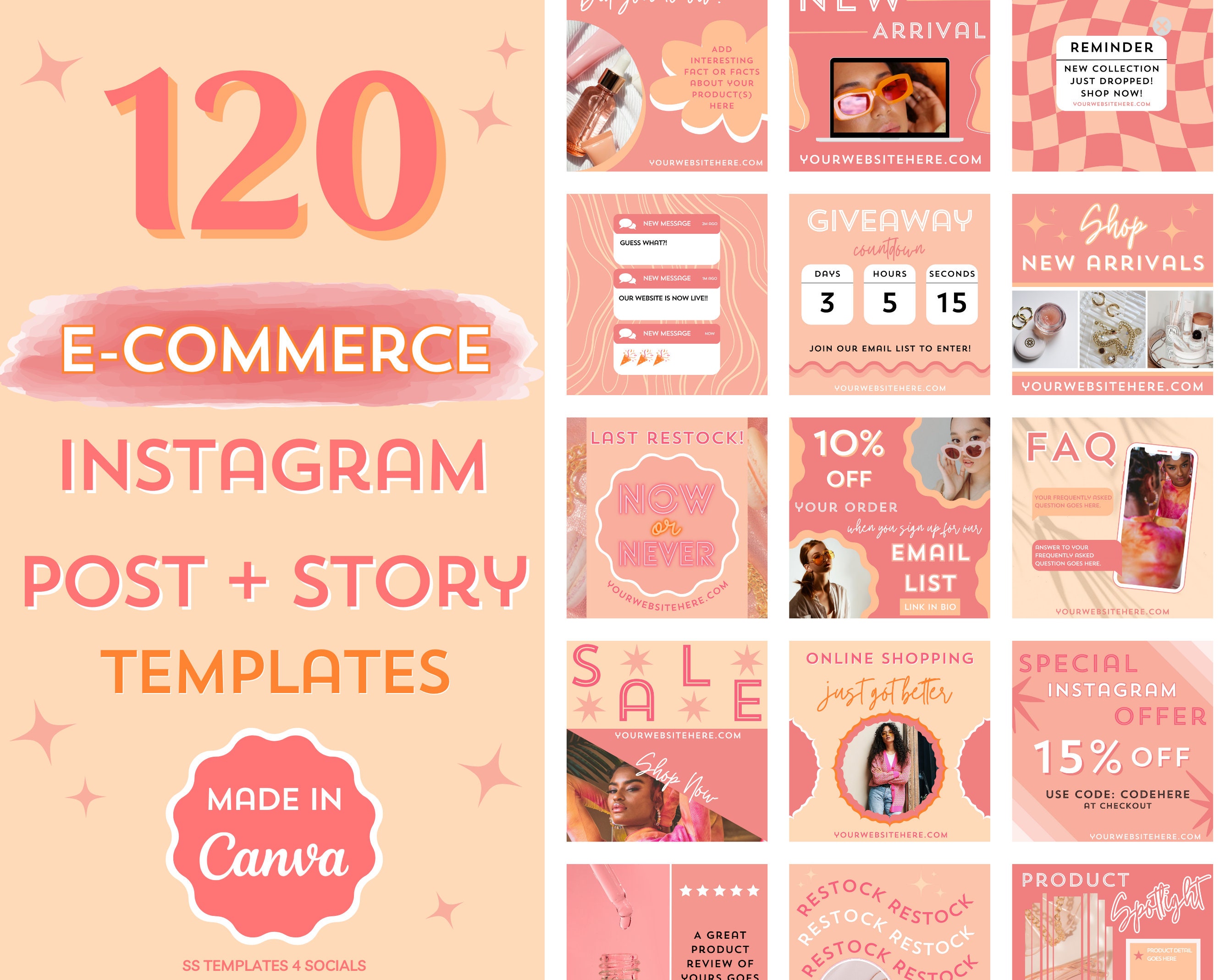 Ecommerce Social Media Template | Instagram Template Business | Product ...