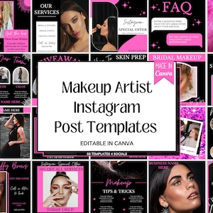 Makeup Artist Instagram Post Templates | Beauty Skincare Template ...