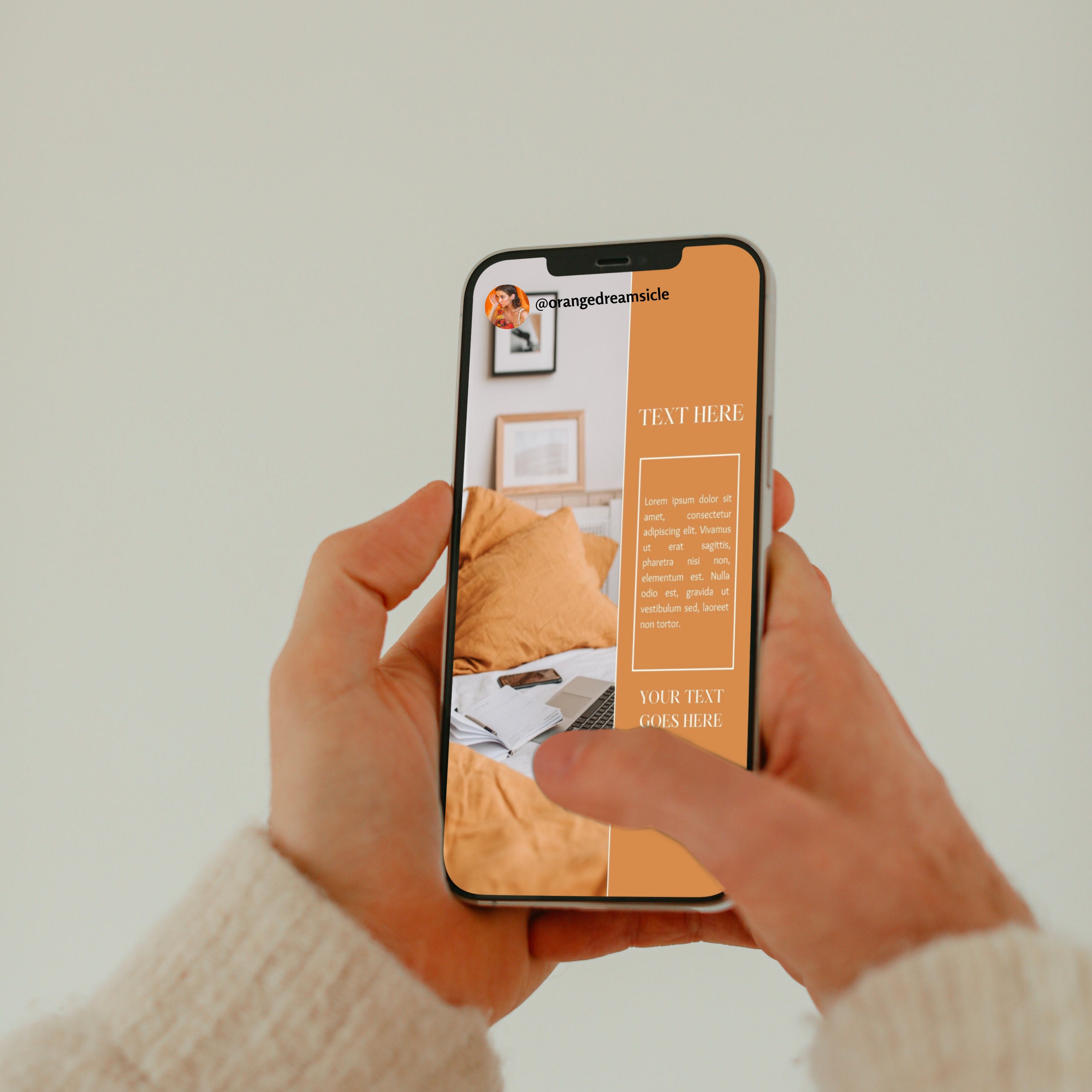 Instagram Templates Orange | Orange Instagram Post | Orange Instagram ...