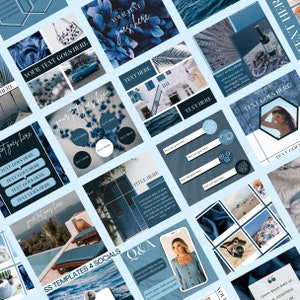 Instagram Templates Blue | Tropical Blue Instagram Post | Blue ...