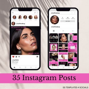 Makeup Artist Instagram Post Templates | Beauty Skincare Template ...