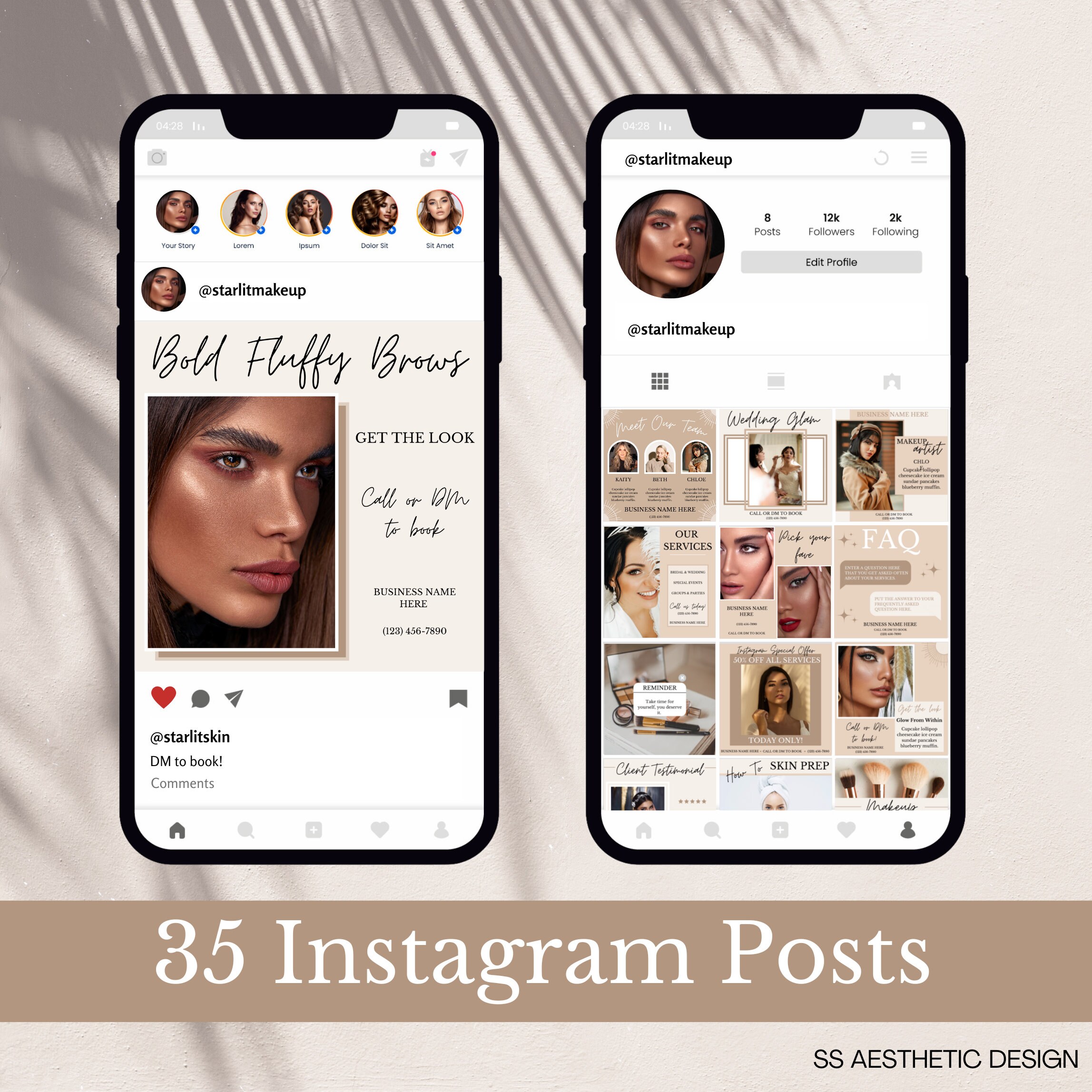 Makeup Artist Instagram Post Templates | Beauty Skincare Template ...