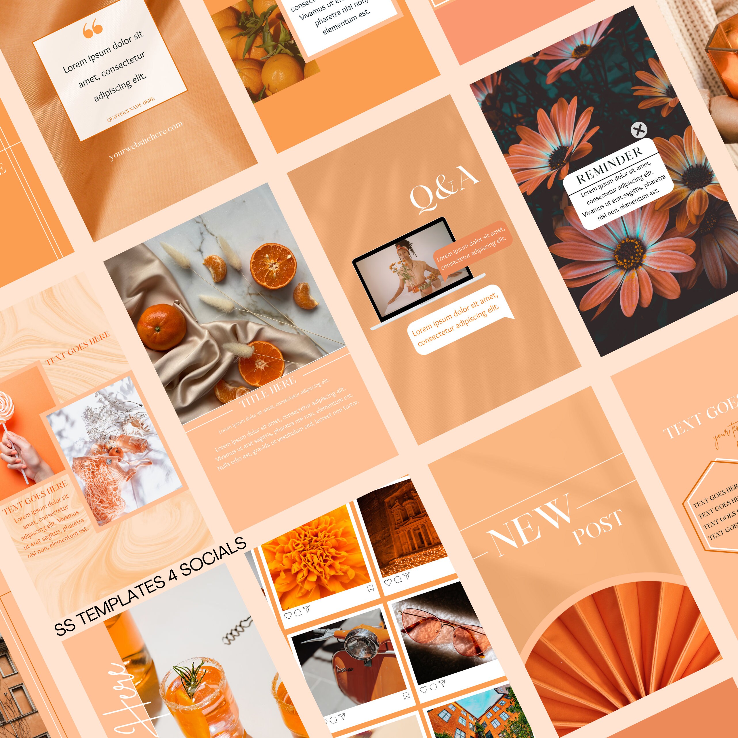 Instagram Templates Orange | Orange Instagram Post | Orange Instagram ...