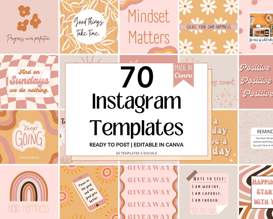70 Instagram Templates | Instagram Post Templates | Instagram Story ...
