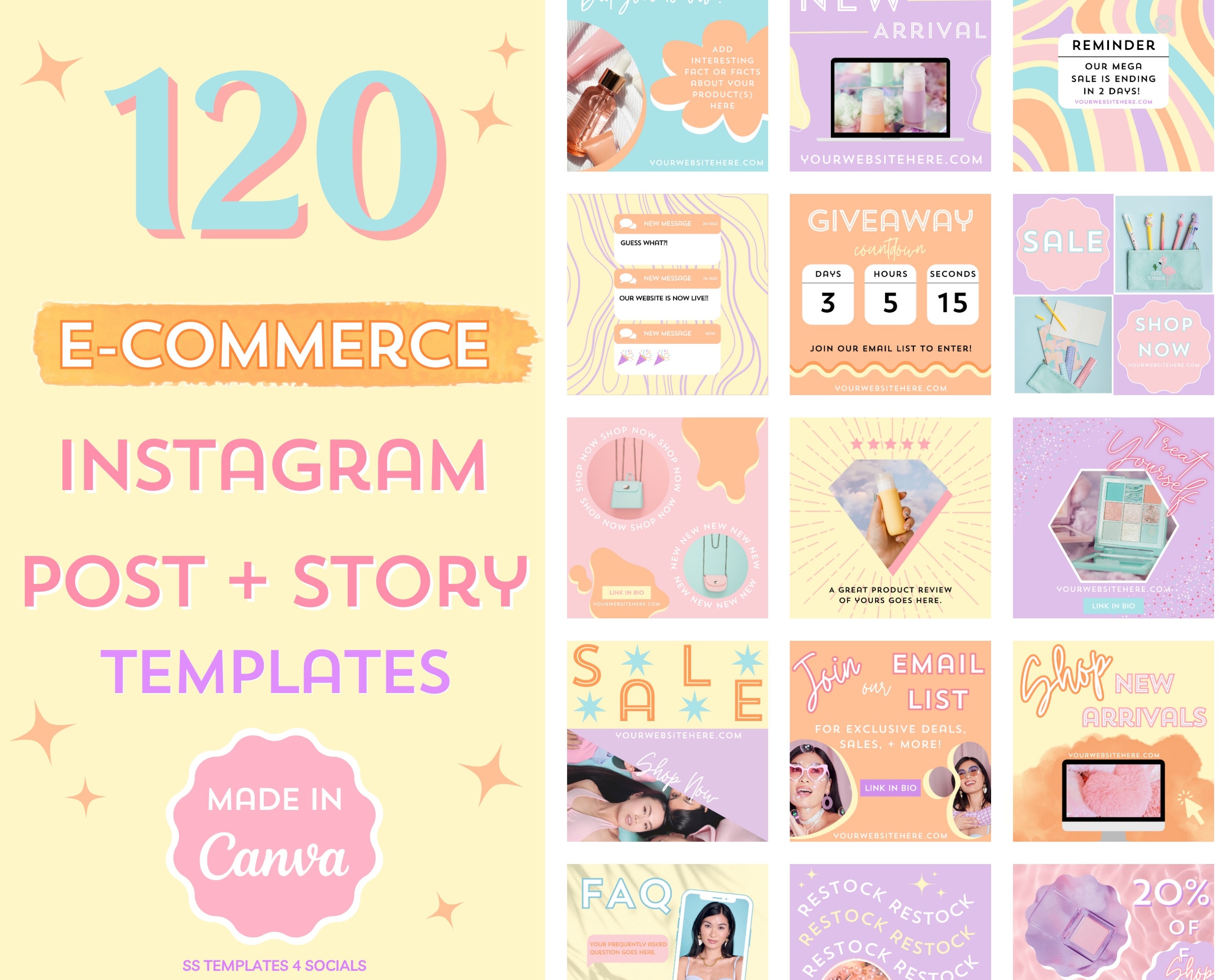 Ecommerce Instagram Template | Social Media Template Ecommerce ...
