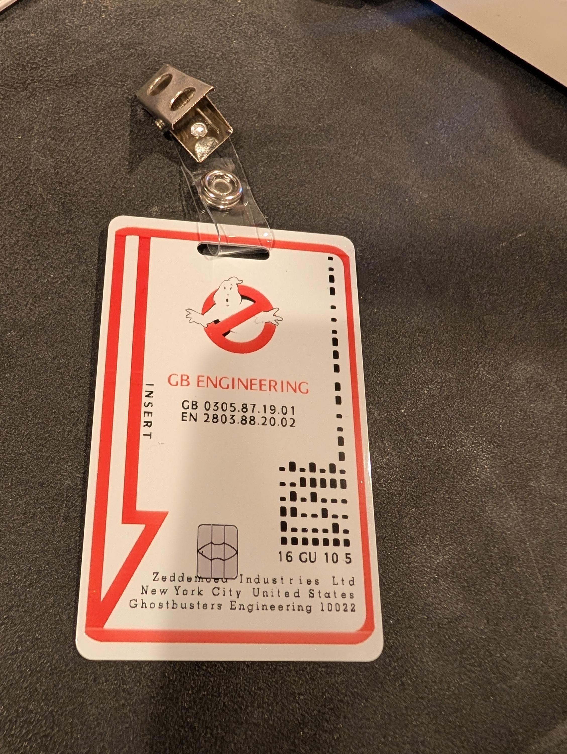 Ghostbusters Paranormal Research Center - Engineering ID - Access Card ...