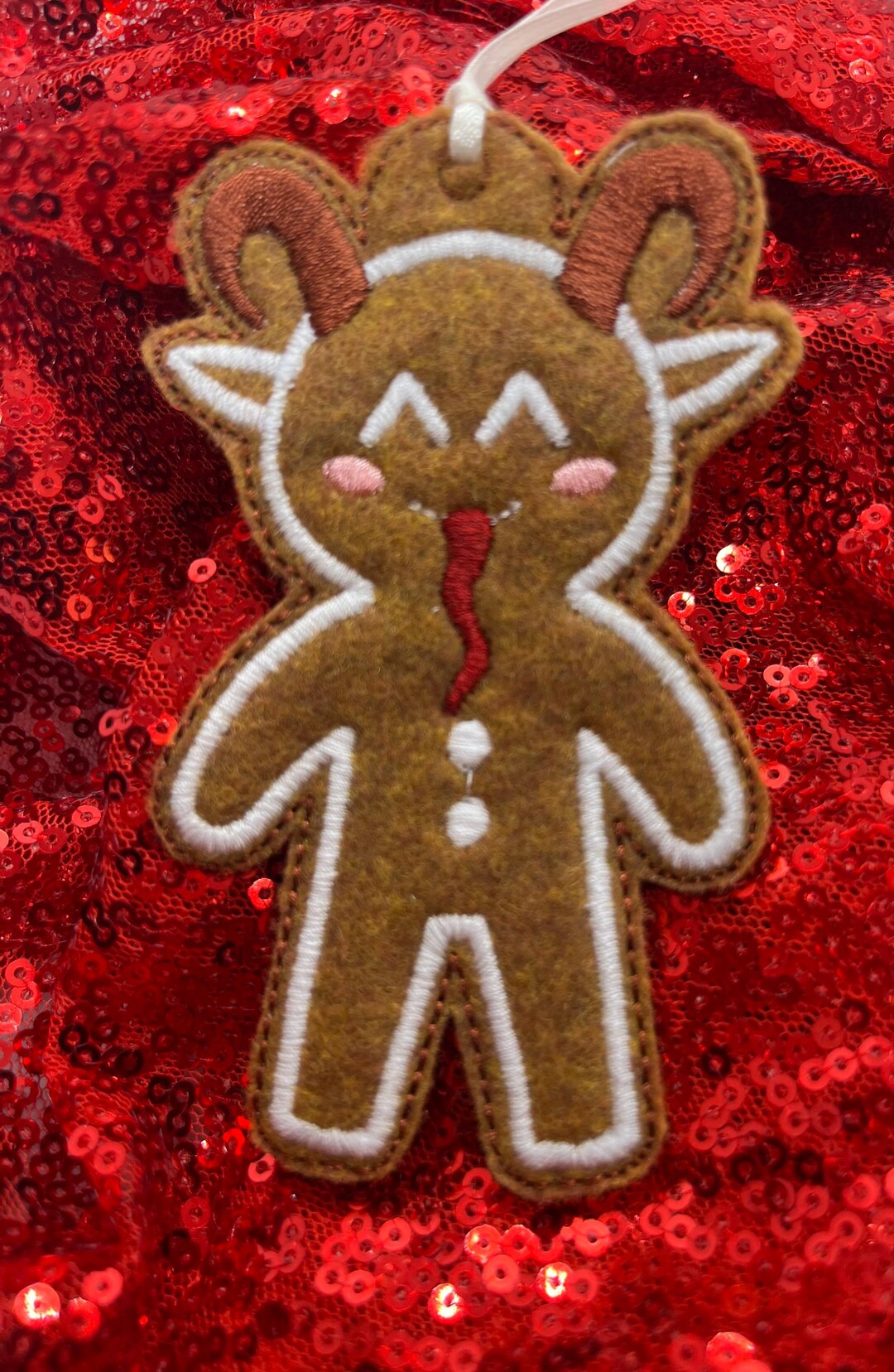 Krampus Gingerbread Man Felt Ornament: German Holiday Decoration - Etsy