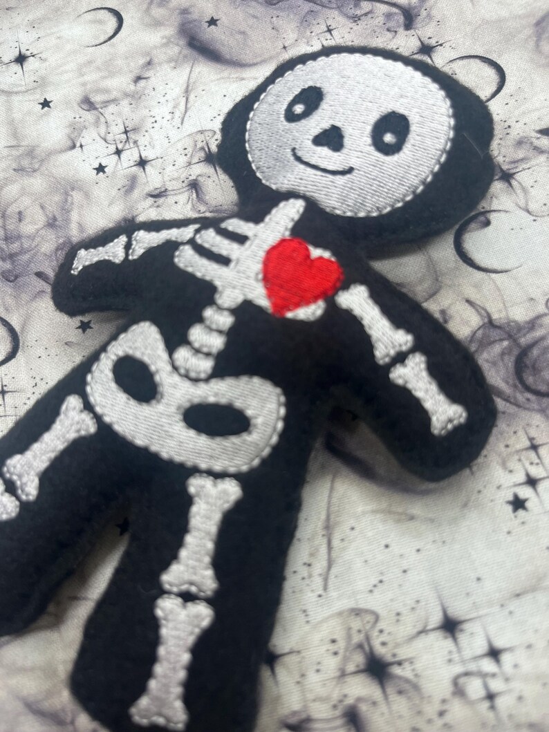 Little Stuffed Skeleton Doll, Halloween Decor, Boo Basket Filler - Etsy
