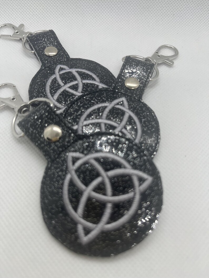 Keychain Triquetra Celtic Trinity Knot Keychain Witch Gift Small Gift ...