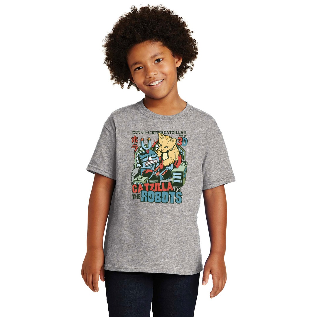 Catzilla Vs the Robots Vintage Movie-poster-like Animal - Etsy