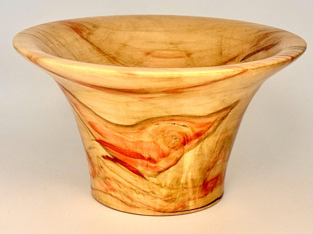 Handmade Flame Box Elder Wood Bowl - Etsy