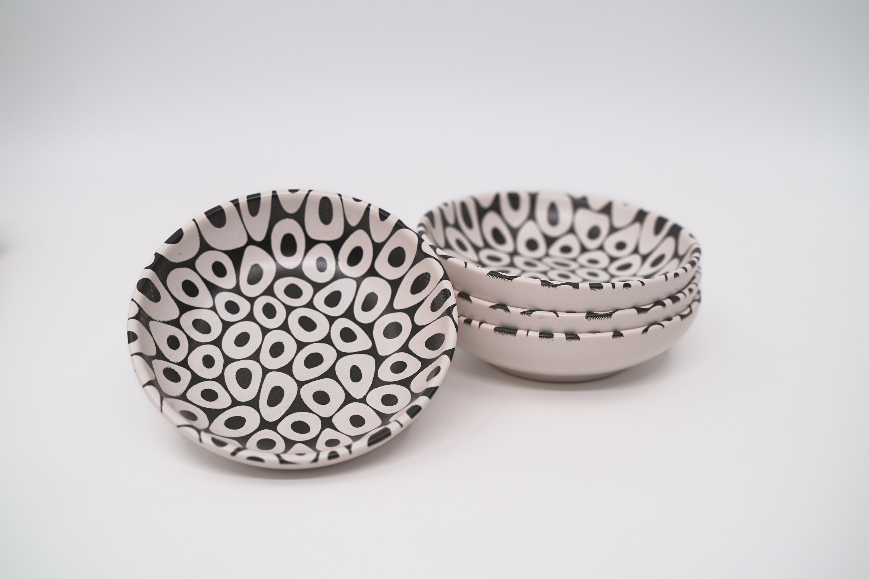 Ceramic Bowls Set of 4, Handmade Ceramic Bowl Set With Unique Design ...