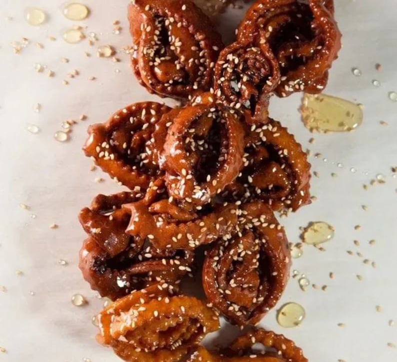 Moroccan Traditional Candy Cookies Chebakia With Almond & Honey ...