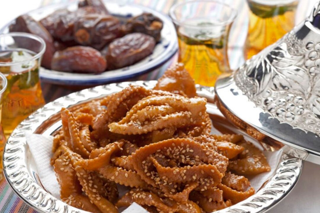 Moroccan Traditional Candy Cookies Chebakia With Almond & Honey ...
