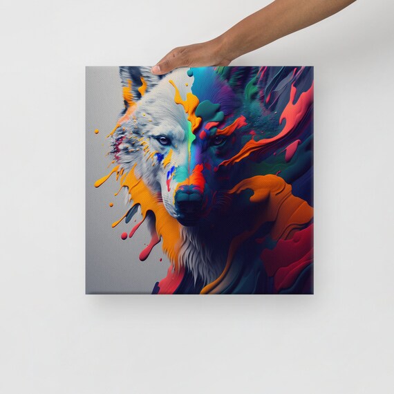 Arctic Wolf Abstract Art