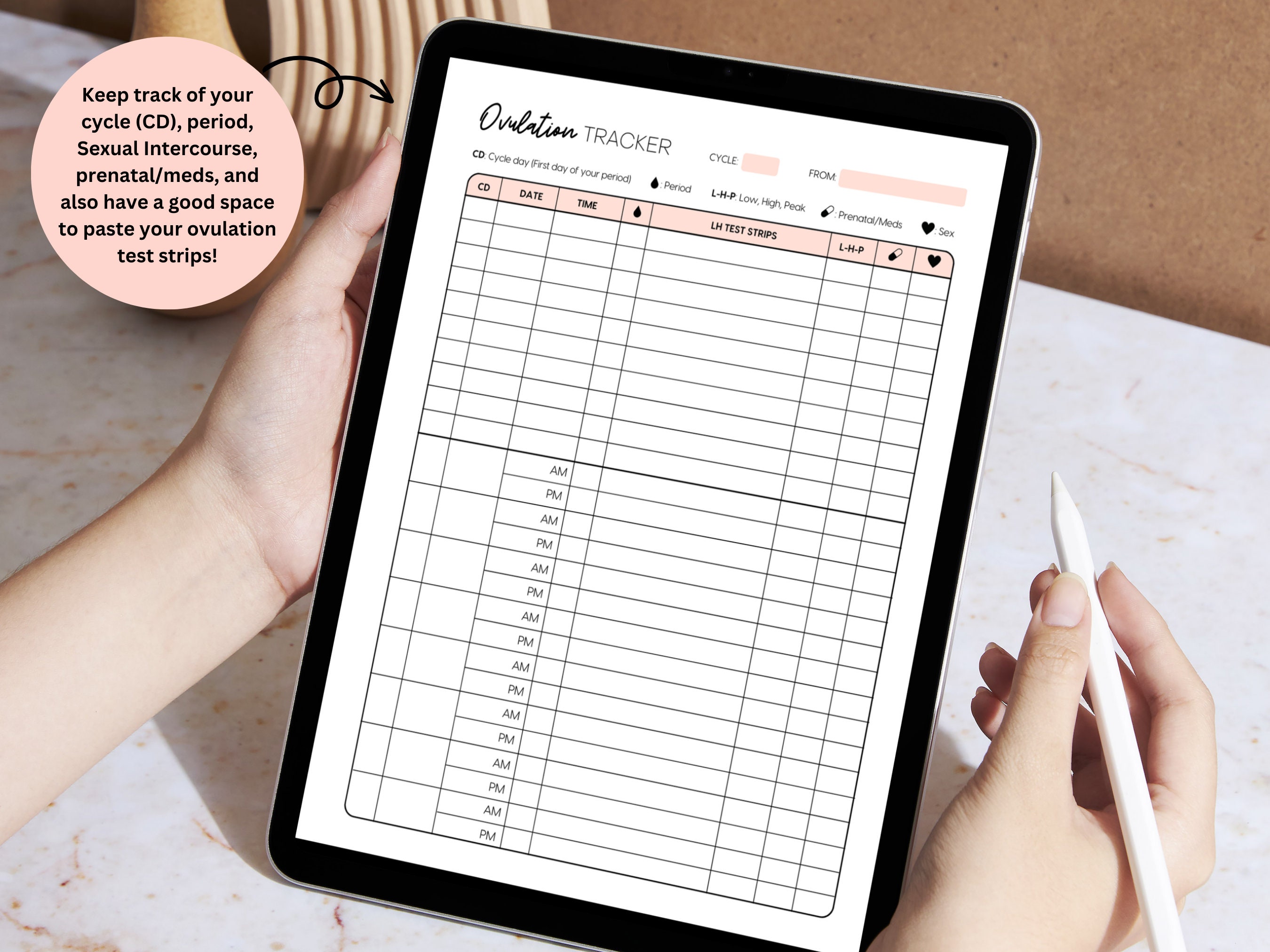 Ovulation Test Strips Tracker, Pregnancy Test Strips Tracker, OPK ...