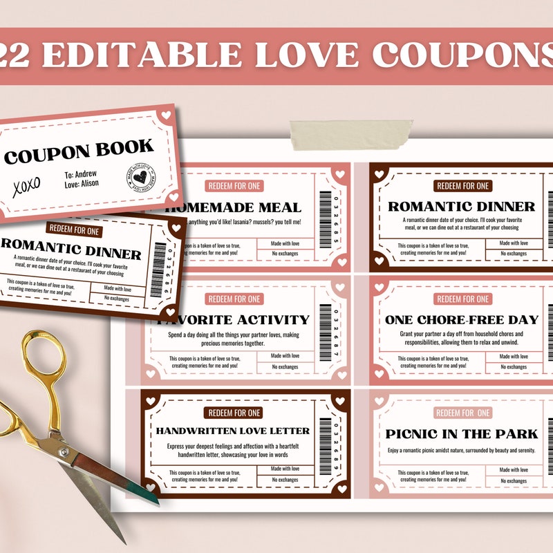 Love Coupon Book - Etsy