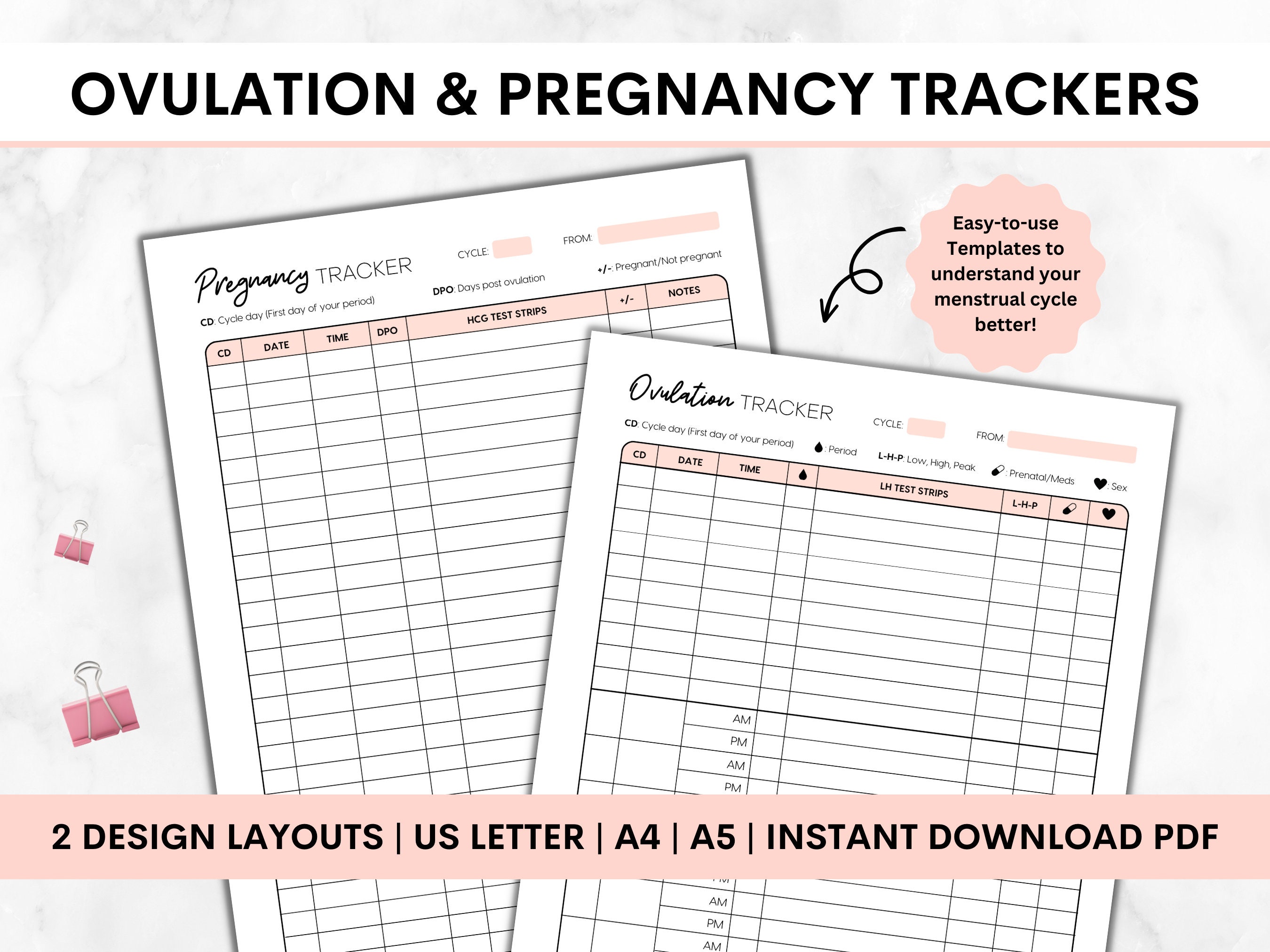Ovulation Test Strips Tracker, Pregnancy Test Strips Tracker, OPK ...