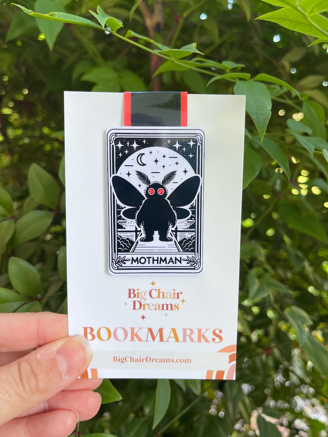 Tarot Card Mothman Magnetic Bookmark - Cryptic - Mothman - Mystery - Etsy