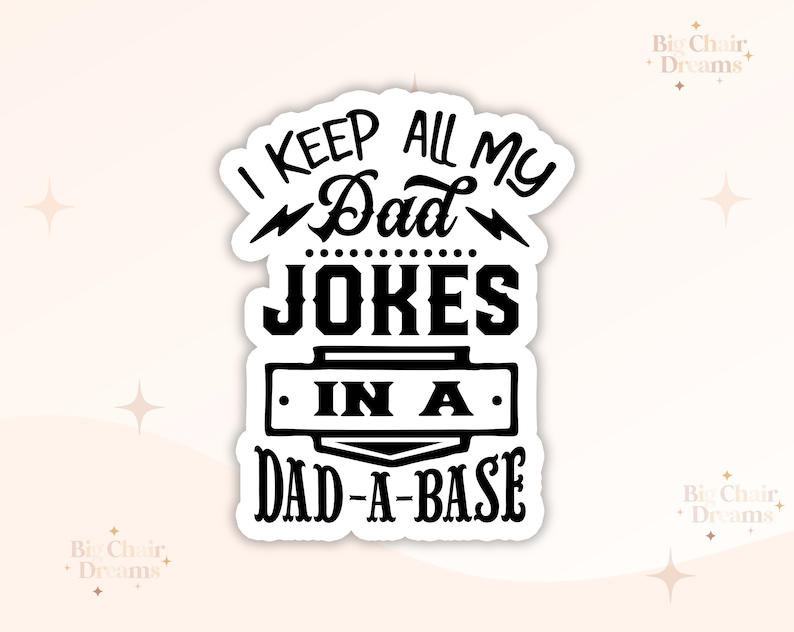 Dad Jokes Sticker - Joke Stickers - Fatherhood - Father's Day - Etsy