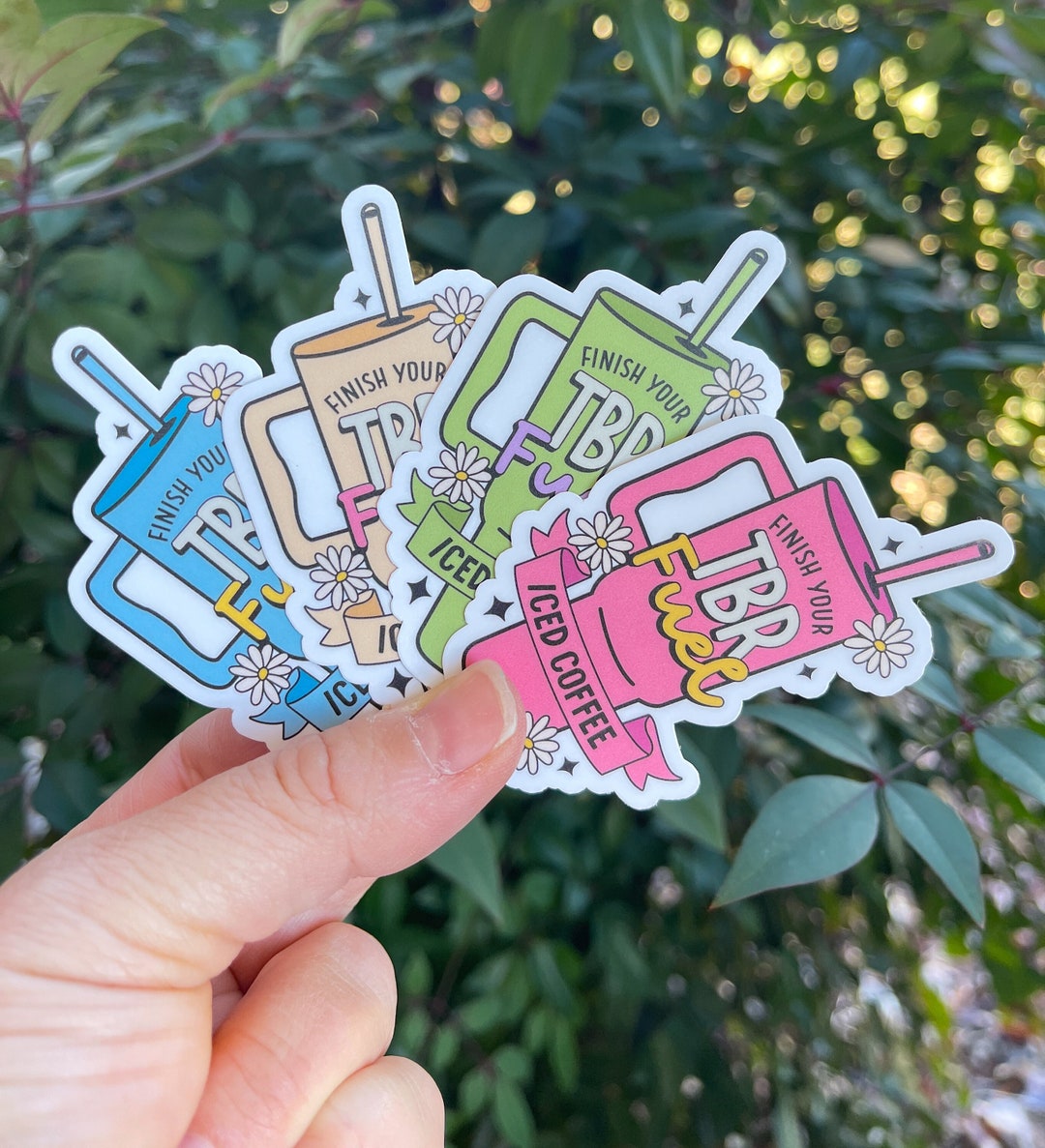 TBR Fuel Sticker -holographic - Book Lover - Iced Coffee - To-be-read ...