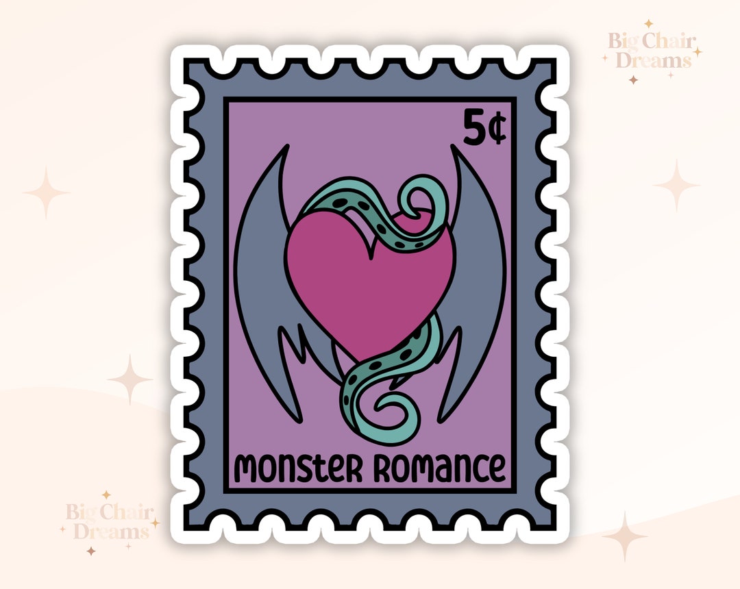Monster Romance Stamp Sticker - Book Lover - Smut - Booktok - Bookish ...