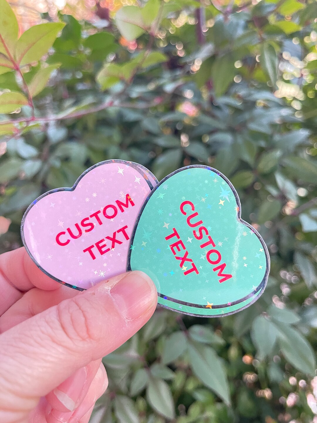 Custom Candy Heart Stickers - Valentine's Hearts - Valentine's Gifts ...