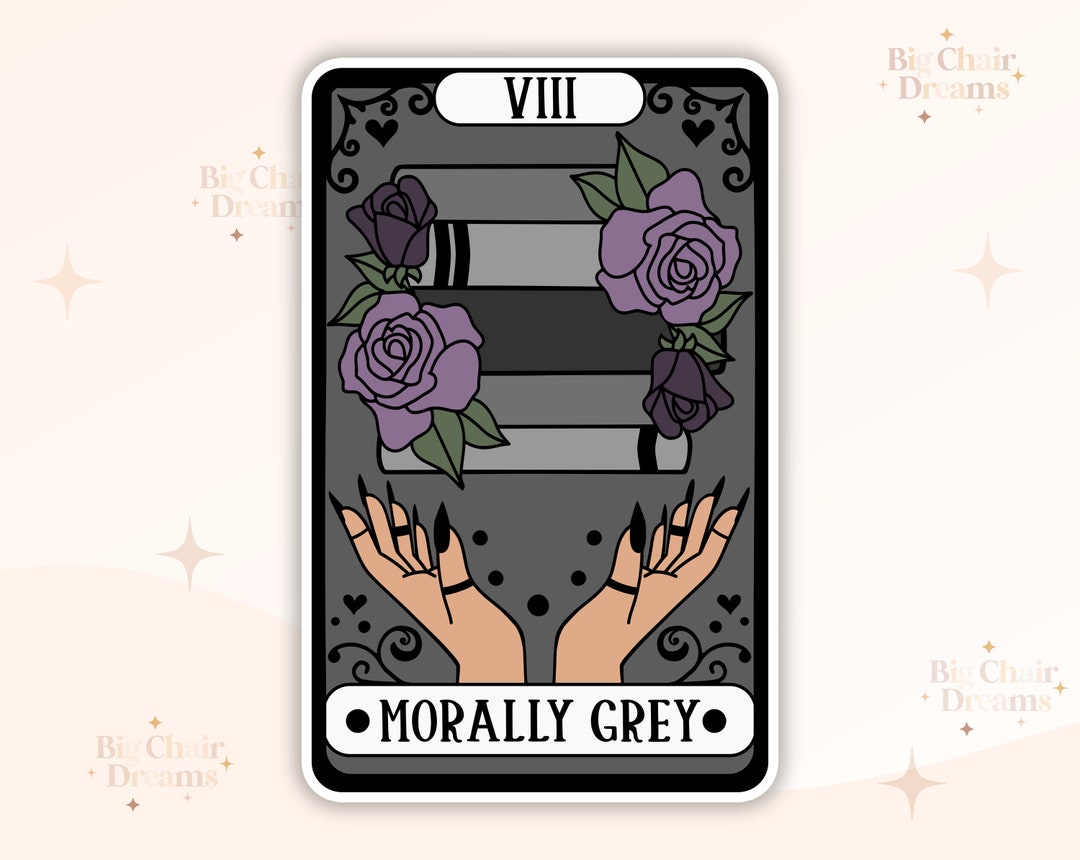 Tarot Card Morally Grey Book Sticker - Book Lover - Smut - Booktok ...