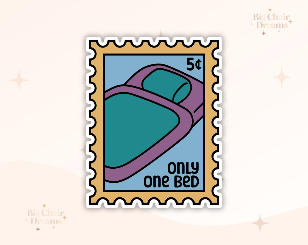 Only One Bed Stamp Sticker - Book Lover - Smut - Booktok - Bookish ...