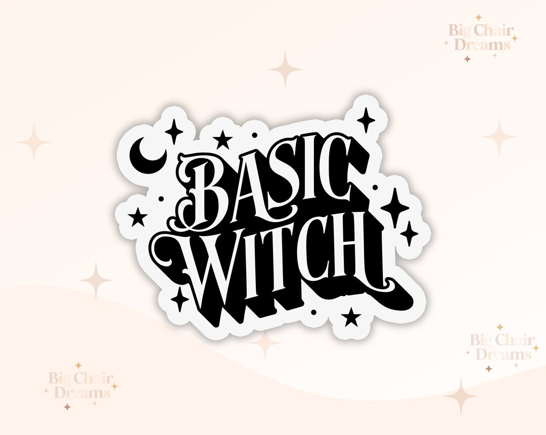 Basic Witch Sticker - Halloween Sticker - Witch - Basic - Etsy