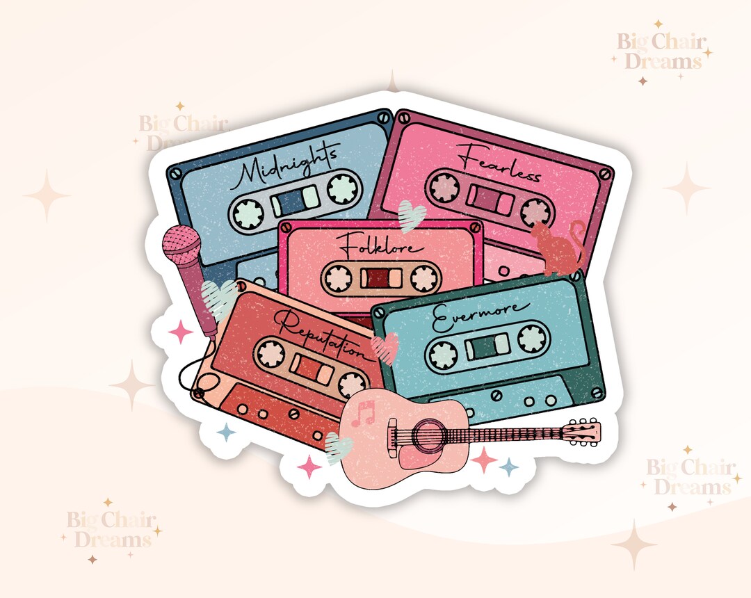 Album Cassettes Sticker Booktok Music Lover - Etsy