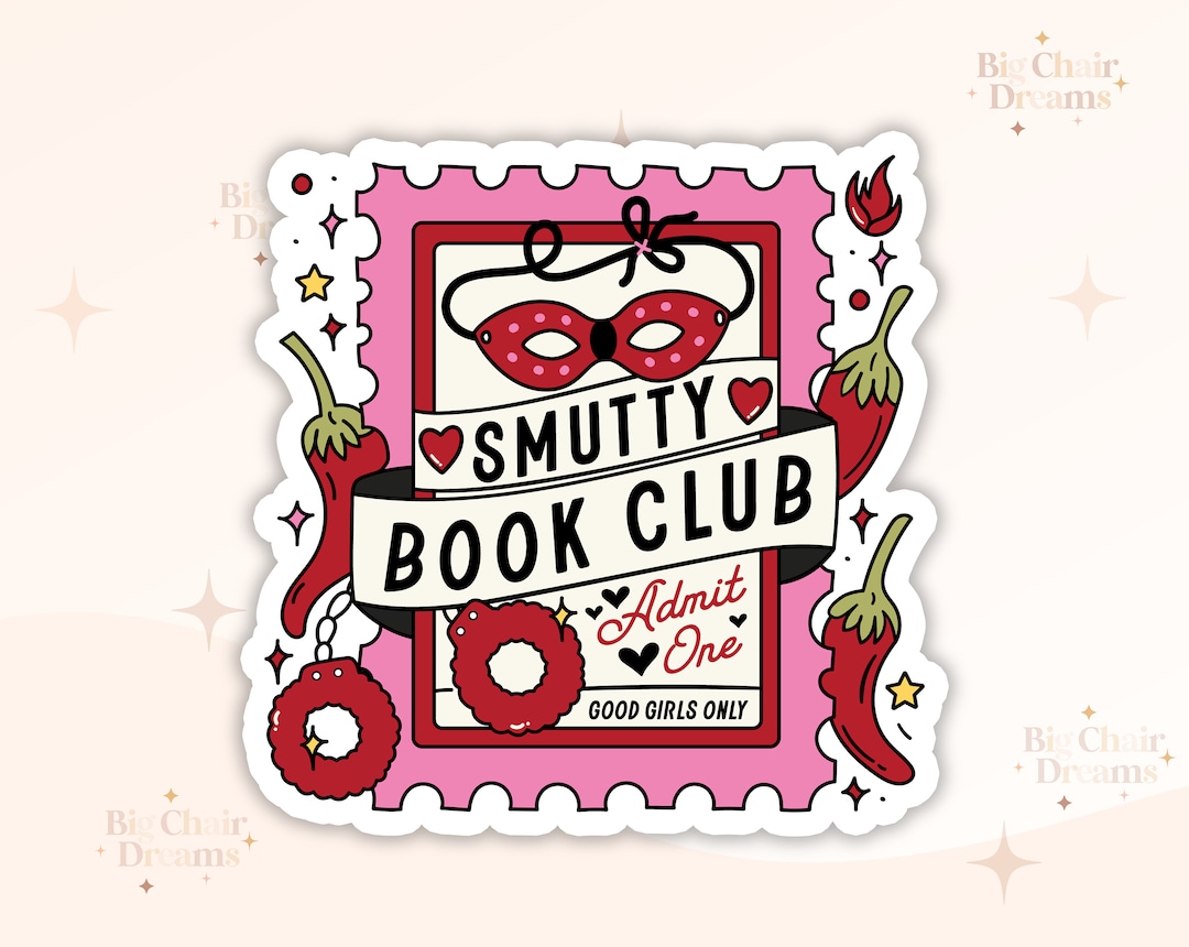 Smutty Book Club Sticker - Book Lover - Smut - Booktok - Bookish ...