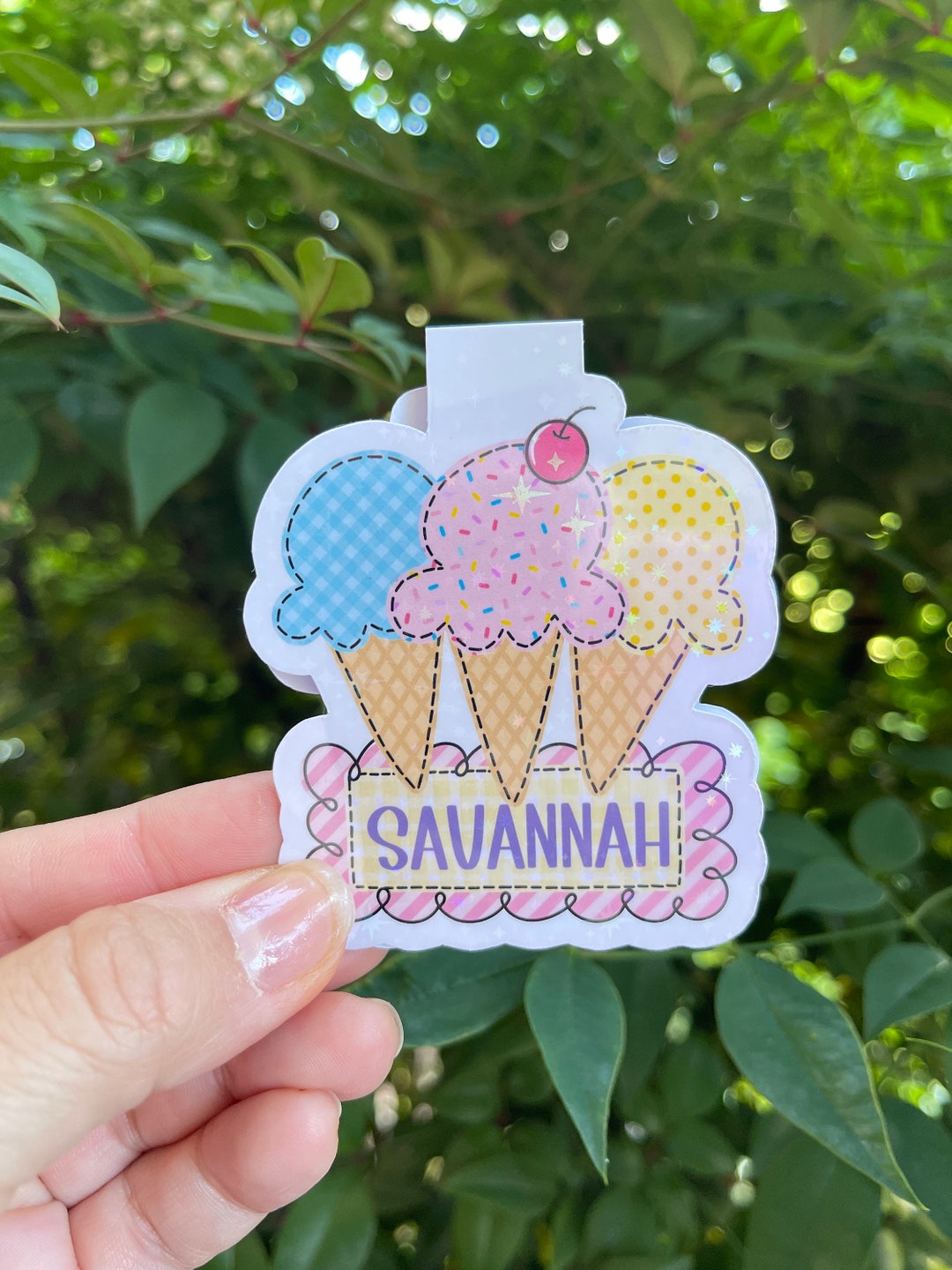Personalized Ice Cream Name - Magnetic Bookmark - Booktok - Reader ...