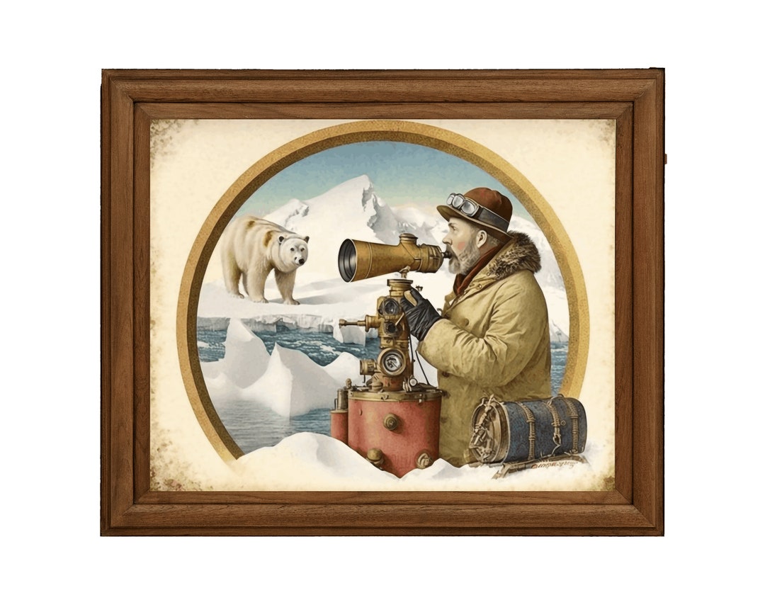 Arctic Polar Print Vintage Style Wall Art for Home Nature Painting ...