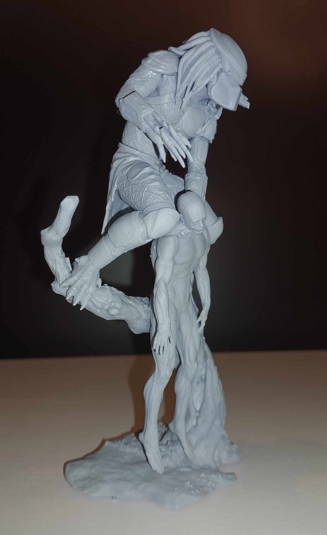 Predator Statue Unpainted Predator Fan Art Horror Miniature Model Kit ...