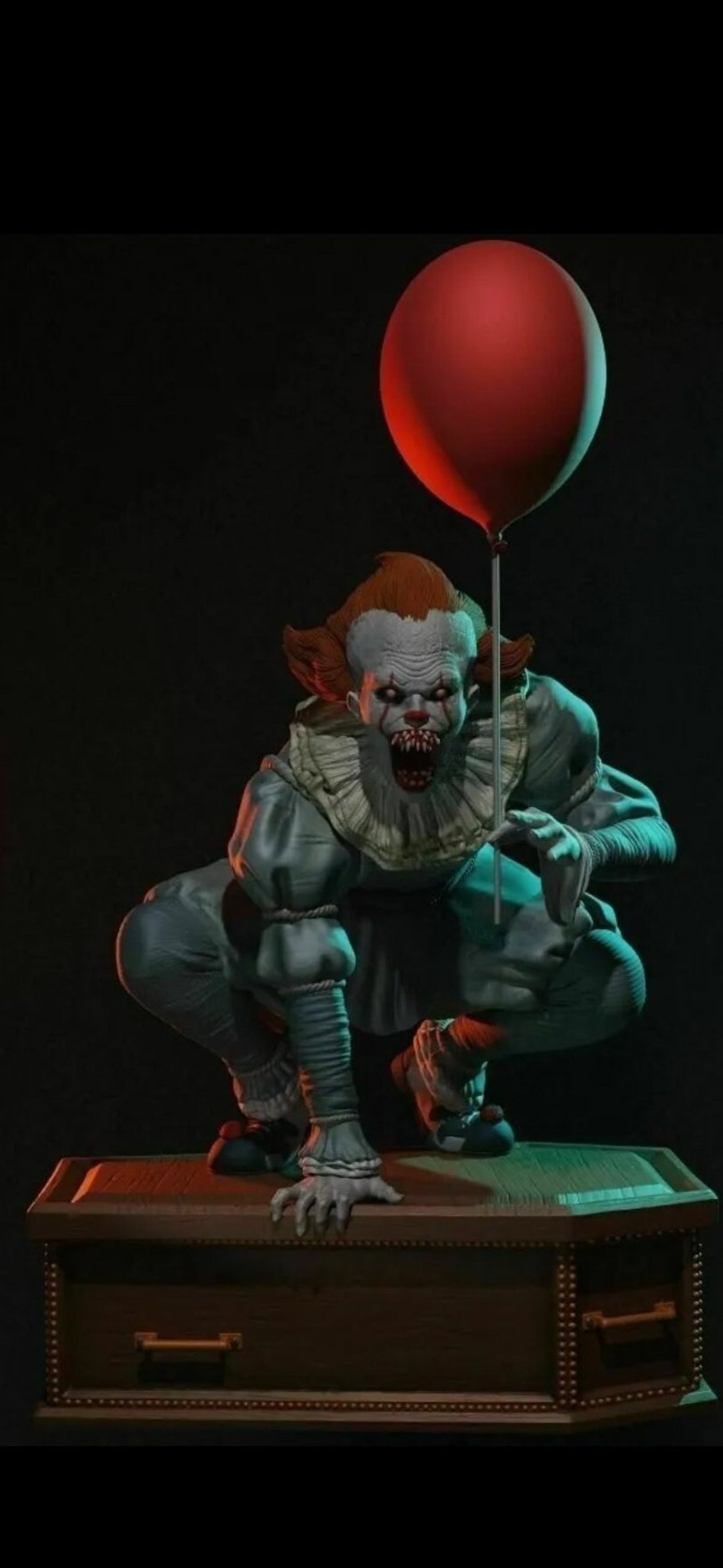 Pennywise Statue Unpainted Fan Art Halloween Horror - Etsy UK