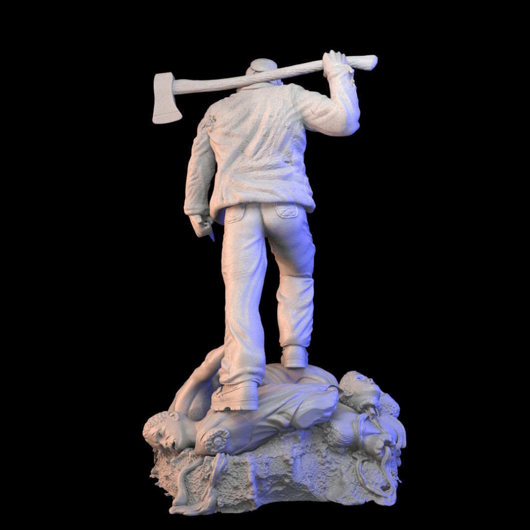 Jason Statue Friday the 13th Statue Unpainted Fan Art - Etsy