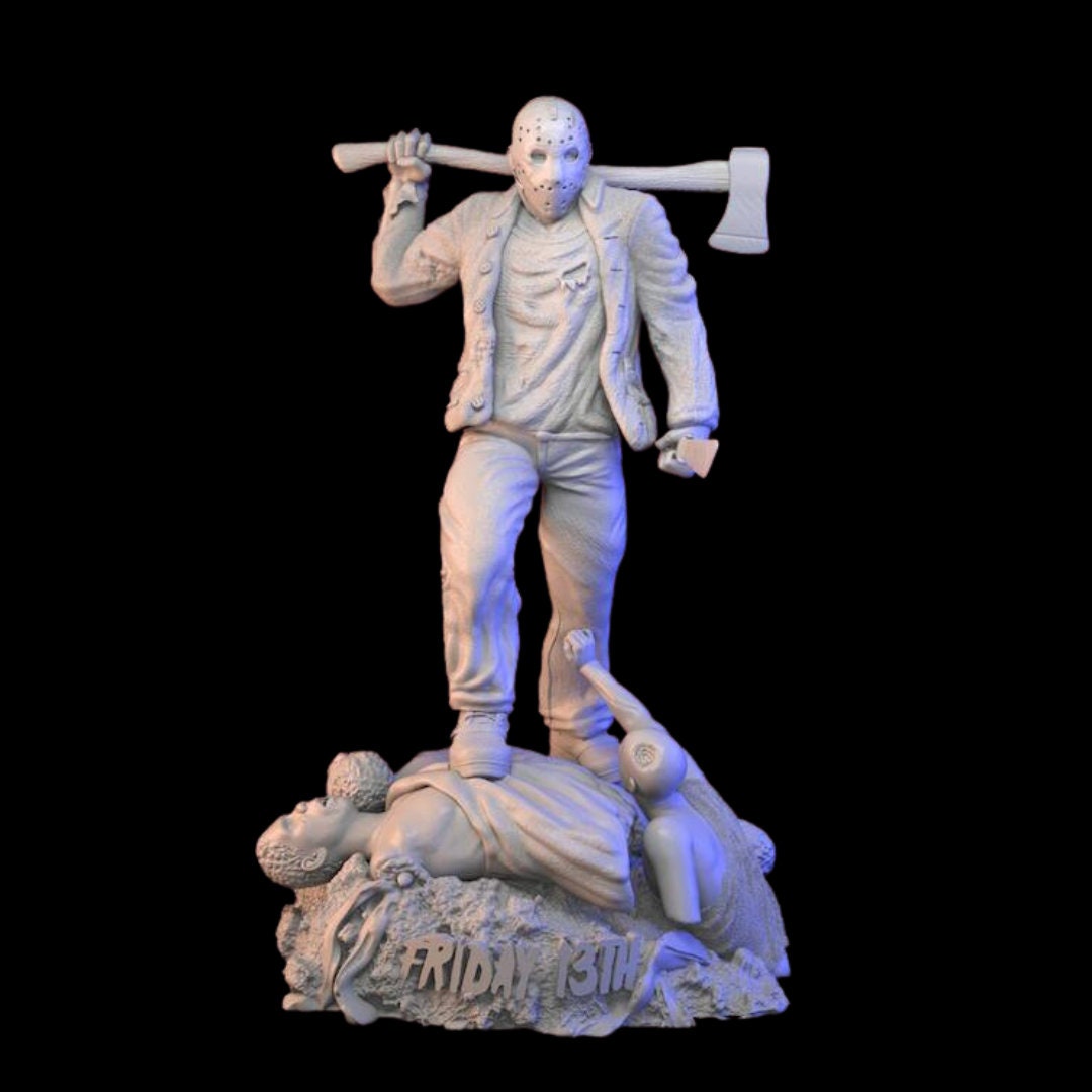 Jason Statue Friday the 13th Statue Unpainted Fan Art - Etsy