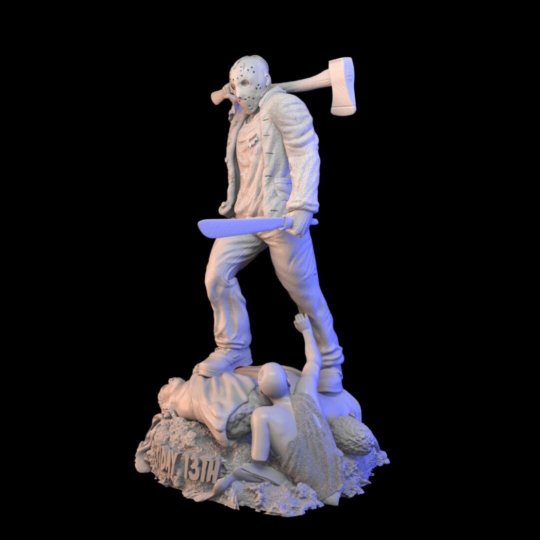 Jason Statue Friday the 13th Statue Unpainted Fan Art - Etsy