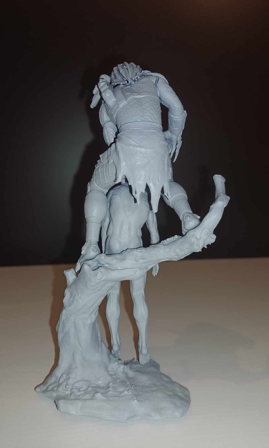 Predator Statue Unpainted Predator Fan Art Horror Miniature Model Kit ...